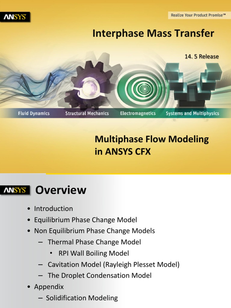 CFX Multiphase 14.5 L07 Interphase Mass Transfer | PDF | Phase (Matter) | Heat Transfer