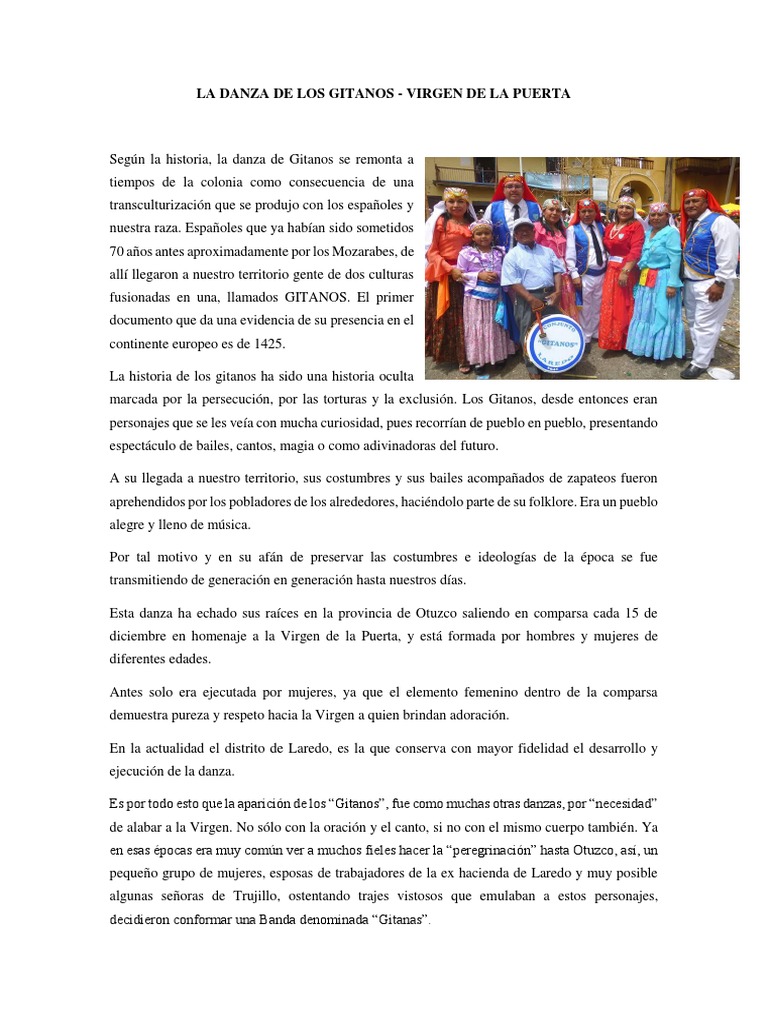 Danza de los Gitanos en Otuzco | PDF | Pueblo romaní