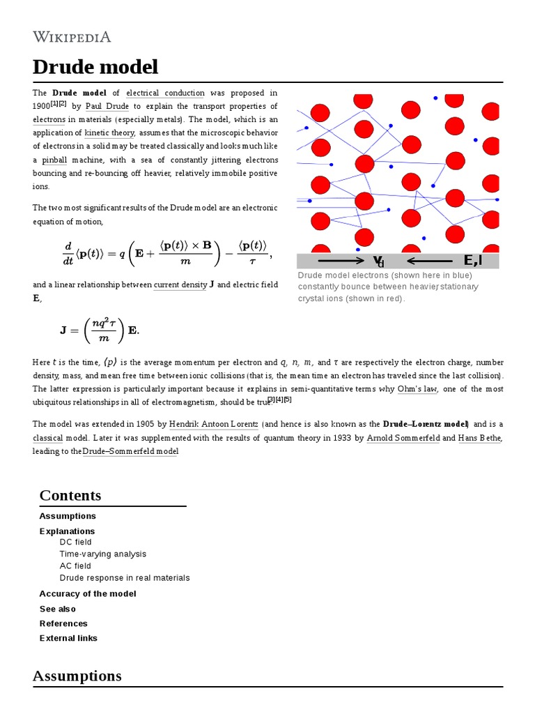 Drude_model-wikipedia.pdf | Dielectric | Phases Of Matter