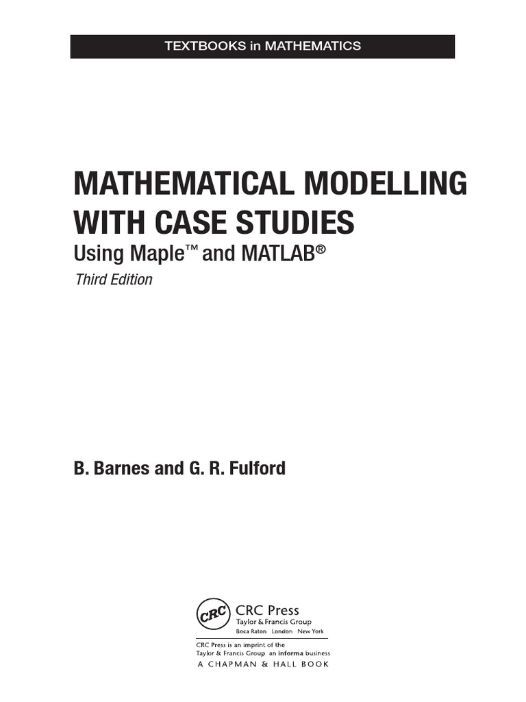 Solucionario de Los Modelos Matematicos Con Estudios de Casos | PDF | Equations | Mathematical ...