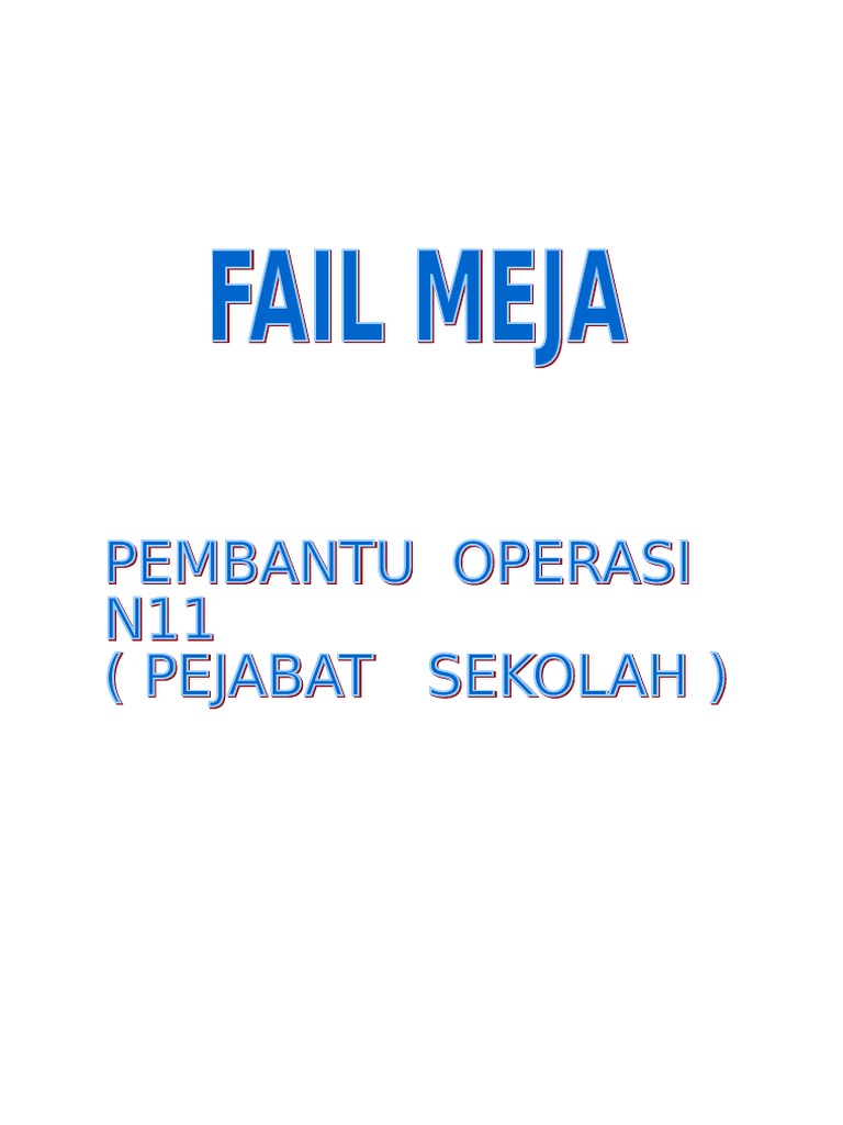 Fail Meja Pembantu Operasi n11 | PDF