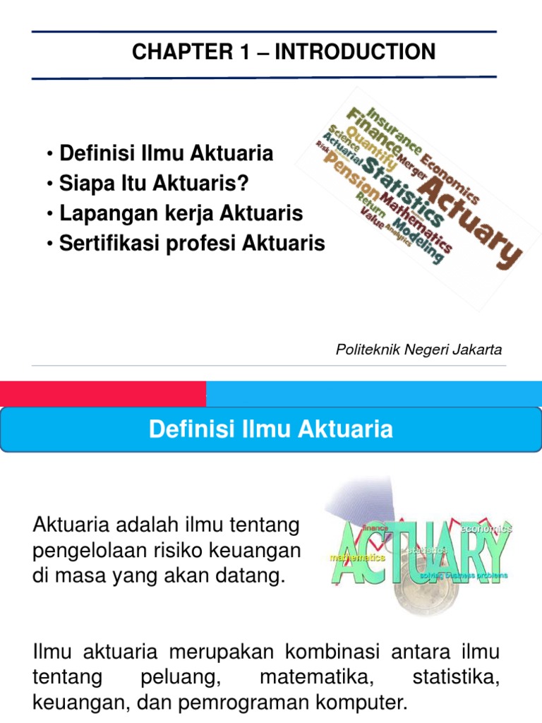 Profesi dan Sertifikasi Aktuaris | PDF