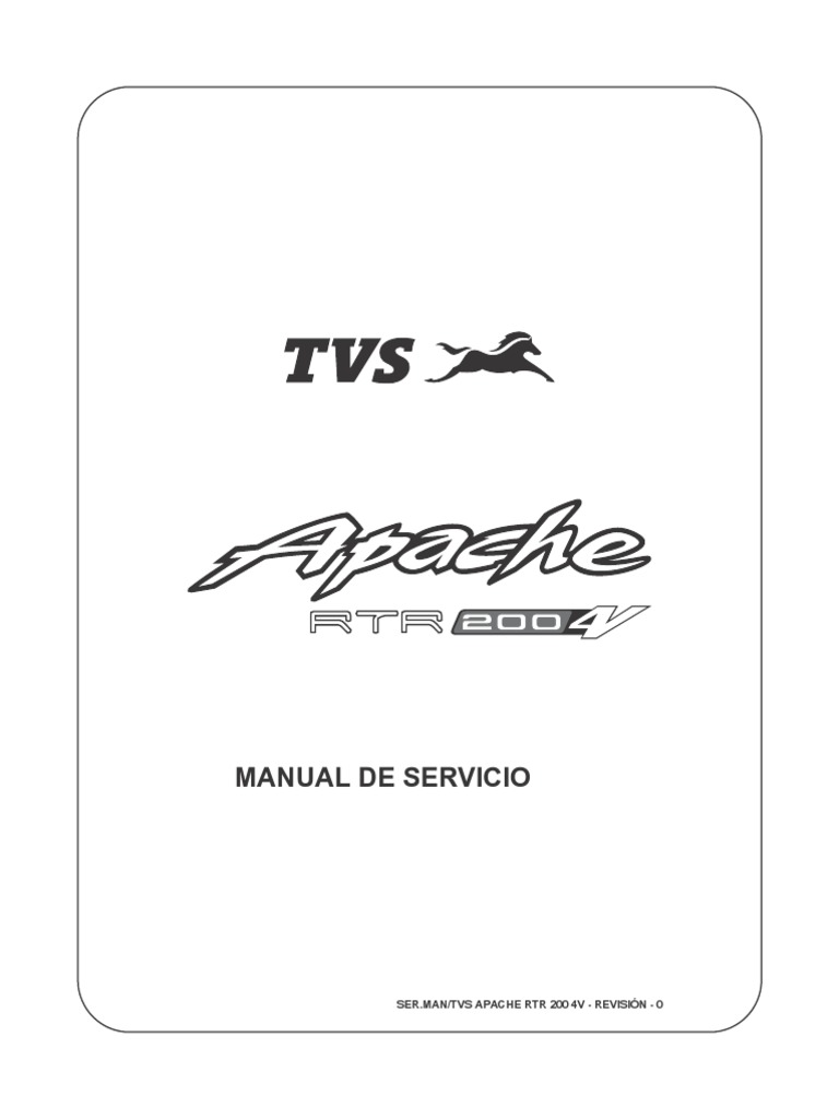 Manual de Servicio tvs200 | PDF | Transmisión (Mecánica) | Gasolina