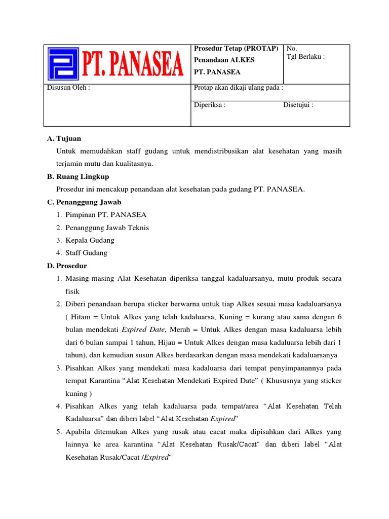 Protap Penandaan | PDF