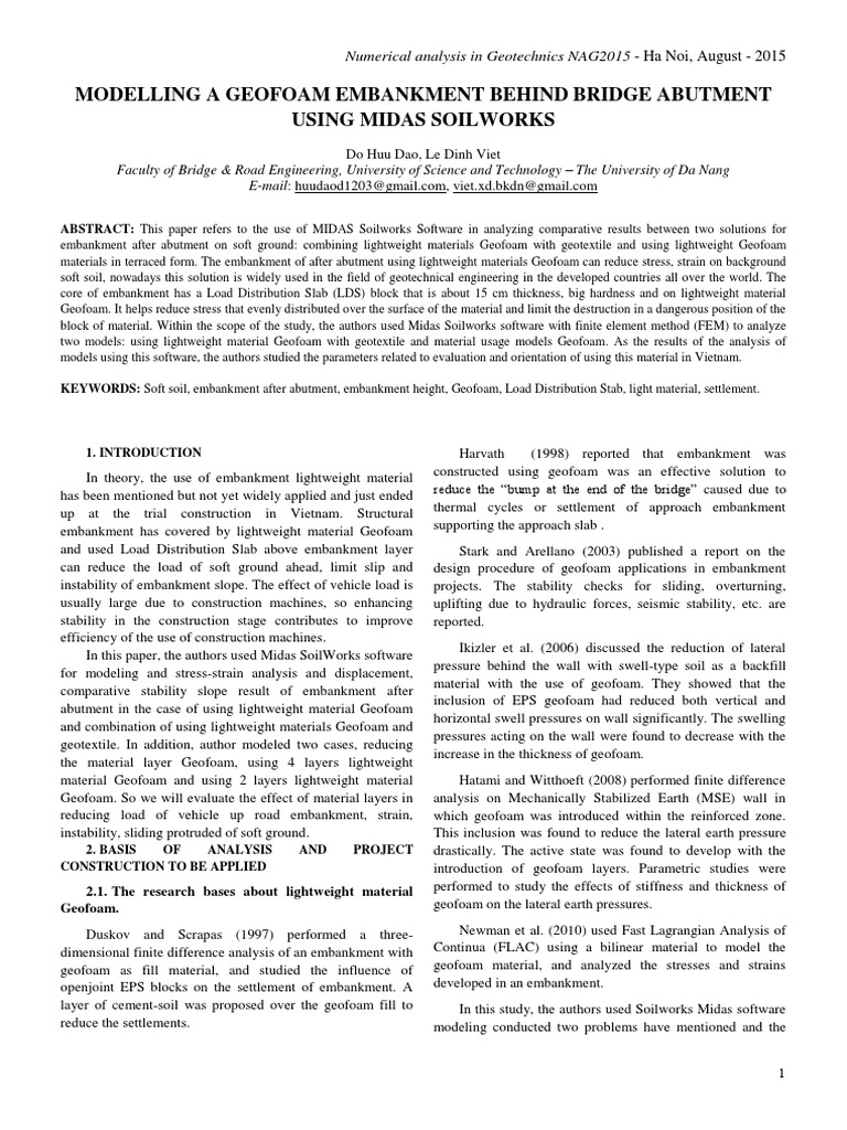 Geofoam Embankment Analysis with MIDAS | PDF | Deformation (Mechanics ...