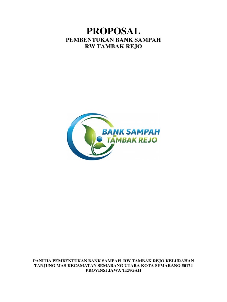 Proposal Bank Sampah Print Jilid Biasa | PDF