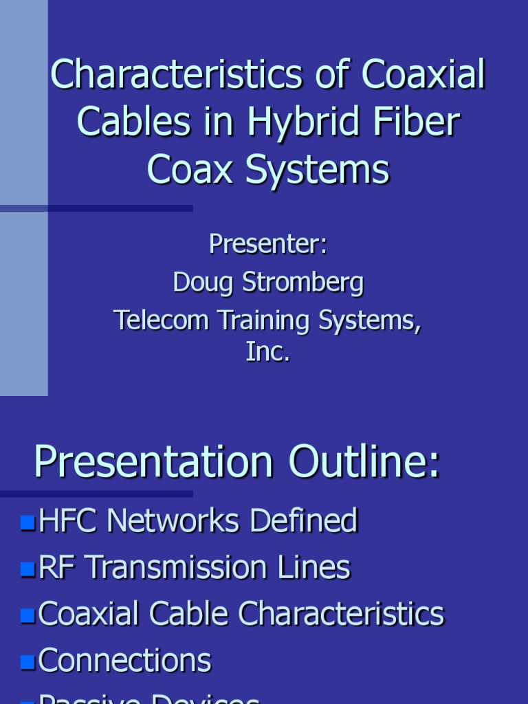 Coax HFC | PDF | Coaxial Cable | Cable Television