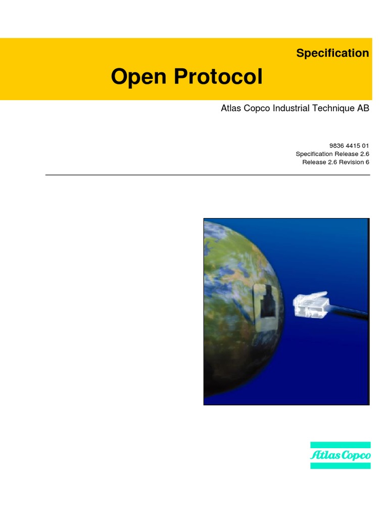 OpenProtocol Specification PDF | PDF | Input/Output | Computer Data