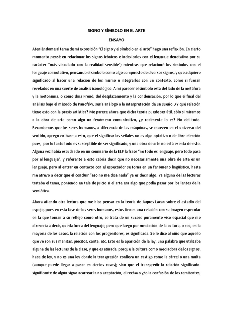 Signos y símbolos en el arte | PDF | Los símbolos | Semiótica