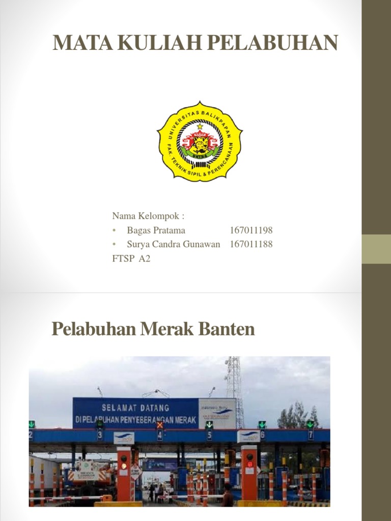 Pelabuhan Merak: Sejarah dan Fungsinya | PDF