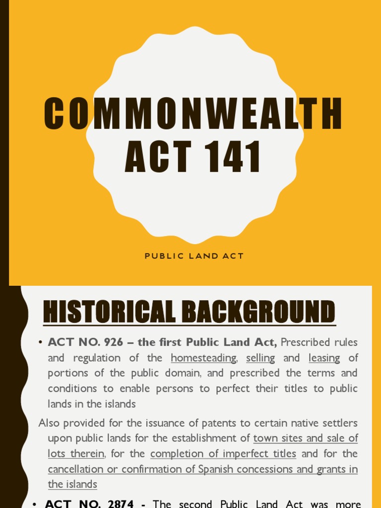 Ca 141 | PDF | Patent | Public Land