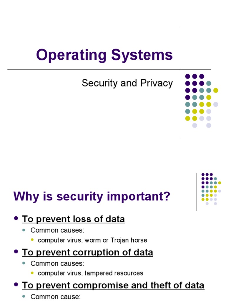 Operating Systems: Security and Privacy | PDF | Operating System | Mac Os