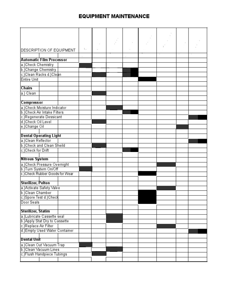 Equipment Maintenance Log Template 03 | PDF | Energy Technology ...