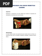 Diseño de Mano Robótica Articulada | PDF | Mano | Arduino