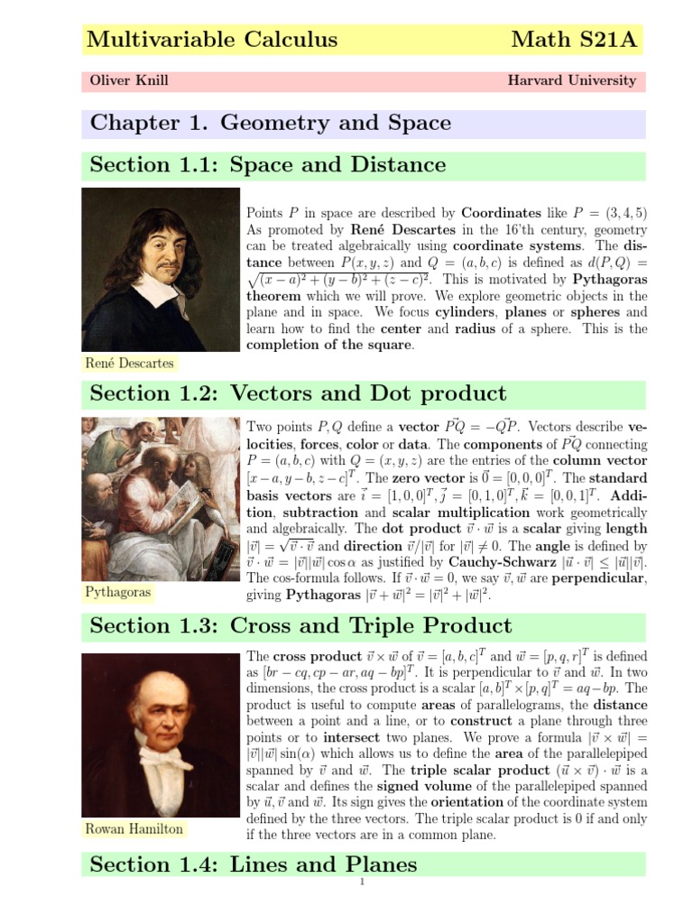 Multivariable Calculus Guide | PDF | Maxima And Minima | Cartesian ...