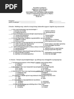 Ikaapat Na Markahang Pagsusulit Sa Filipino 7 | PDF