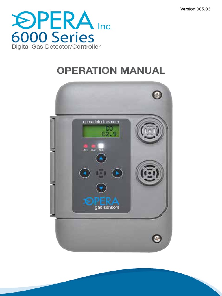 Opera 6000 Gas Detector Manual | PDF | Relay | Chemistry