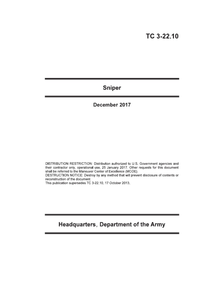 3-22.10 Sniper Training | PDF