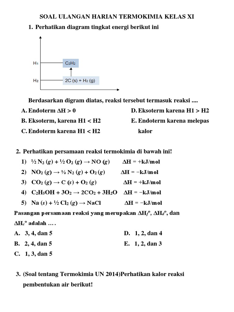 Soal Termokimia | PDF