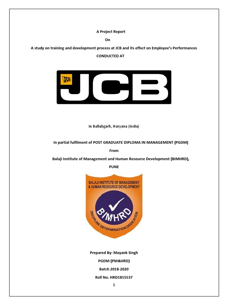 JCB Report | PDF | Employment | Competence (Human Resources)