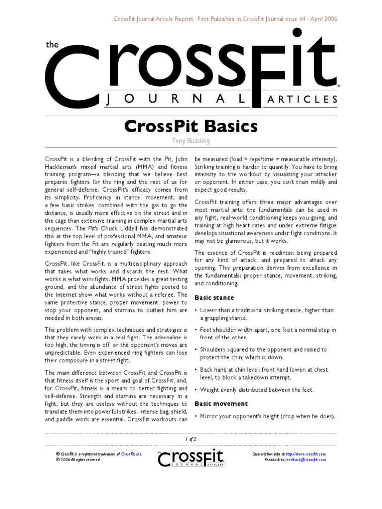 Crosspit | PDF | Mixed Martial Arts | Individual Sports