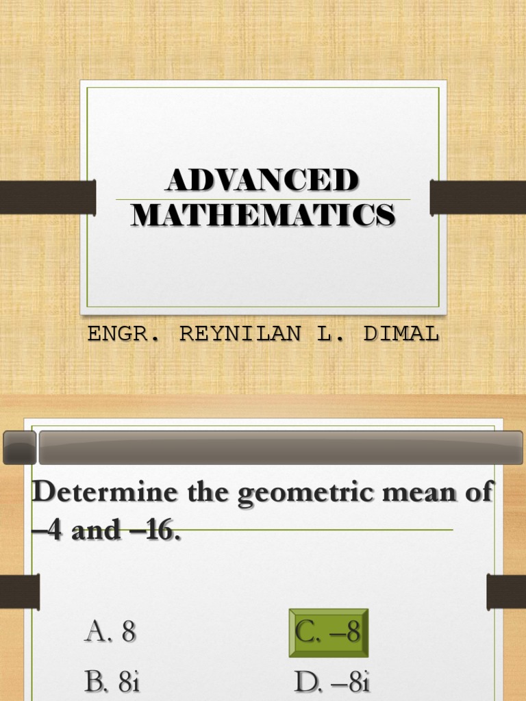 Advance Math | PDF | Complex Number | Matrix (Mathematics)