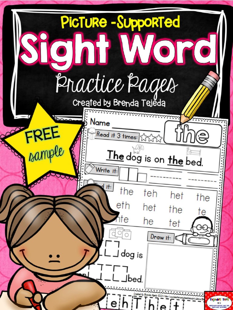Free Sight Word Practice Page | PDF | Learning | Communication