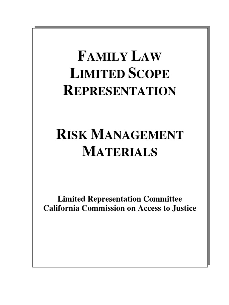 Family Law Limited Scope Guidelines | PDF | Lawyer | Discovery (Law)