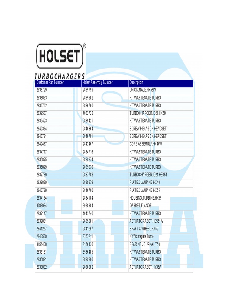 Holset PDF | PDF | Turbocharger | Propulsion