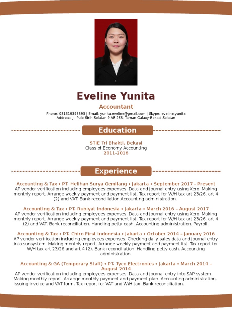 Eve Curriculum Vitae | PDF | Service Industries | Accounting