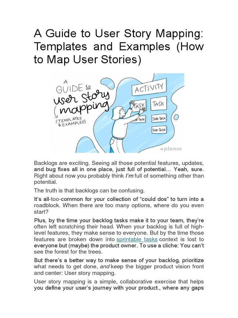 User Story Mapping Guide and Templates | PDF | Scrum (Software ...
