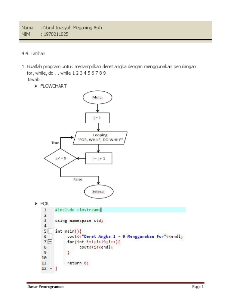 Looping For While Do While | PDF