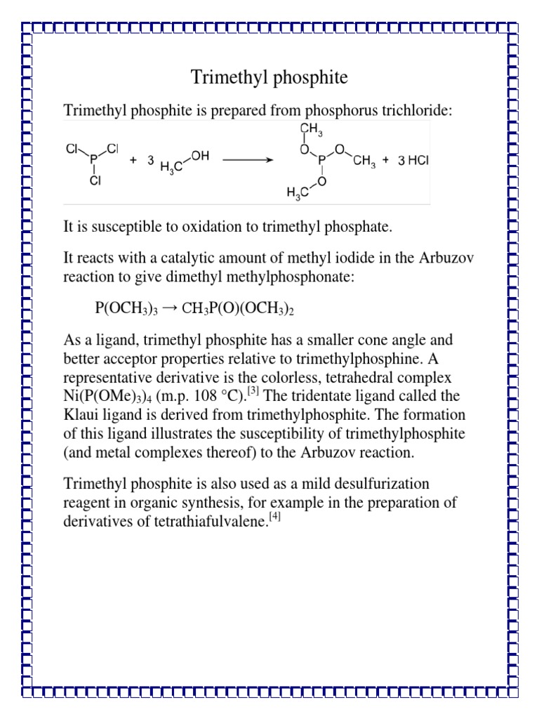 Trimethyl Phosphite | PDF