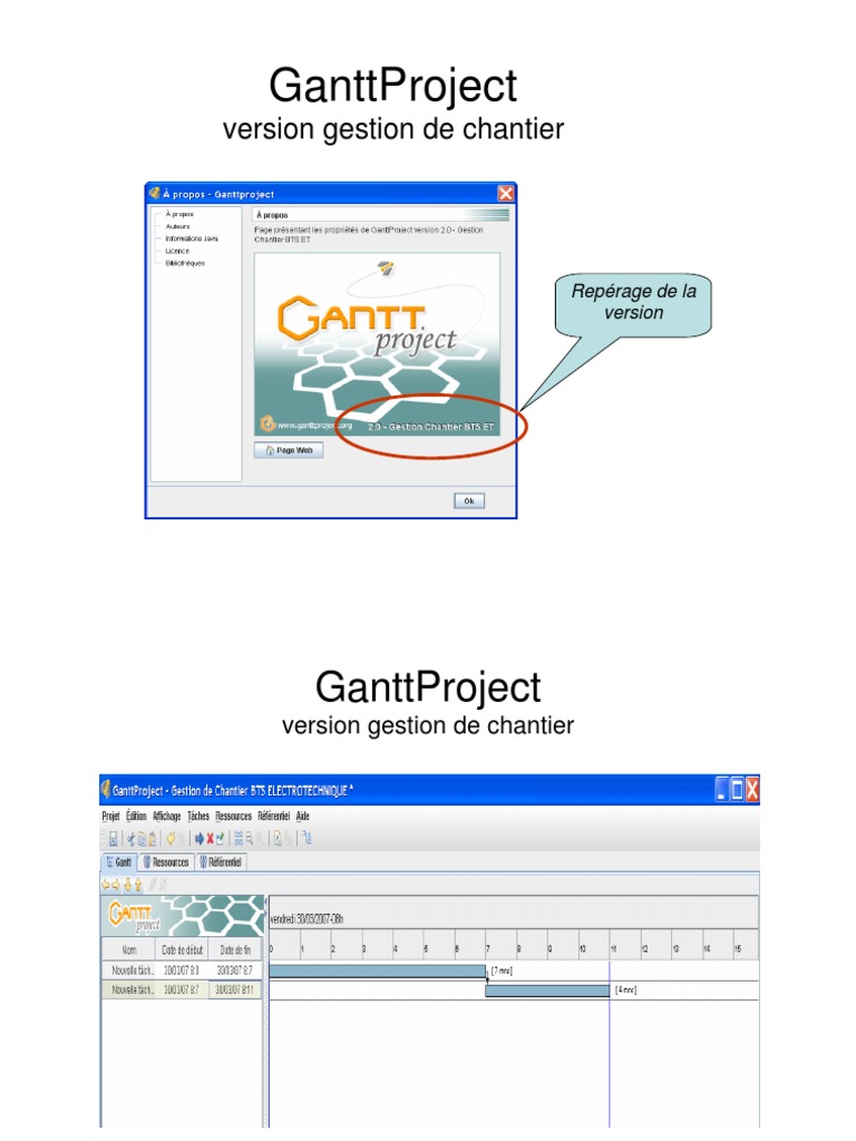 GanttProject: Gestion de Chantier Minutée | PDF | Gestion de projet | Logiciel