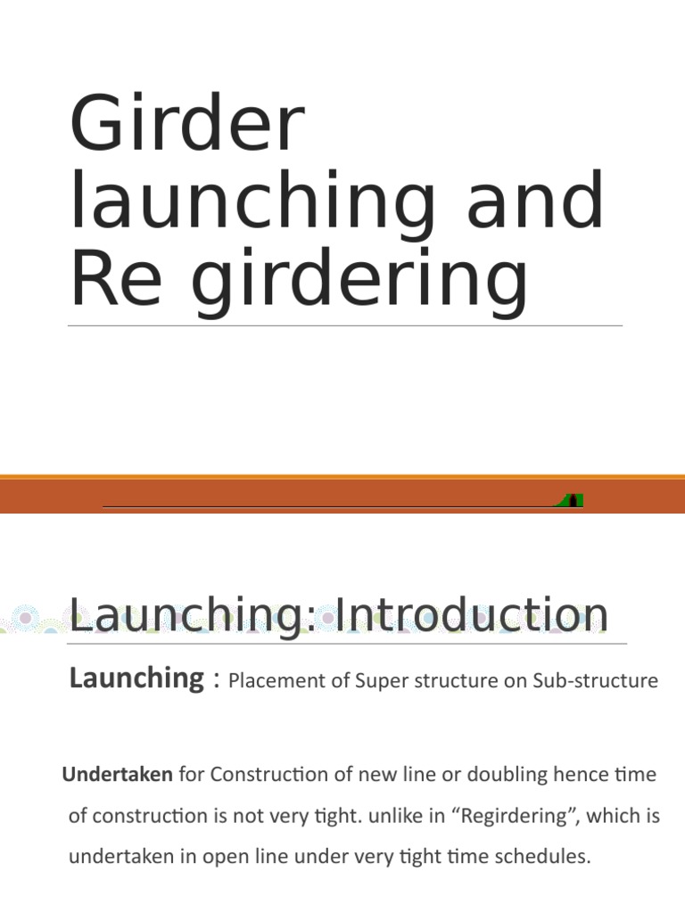 Girder Launching and Regirdering Methods | PDF | Crane (Machine) | Bridge