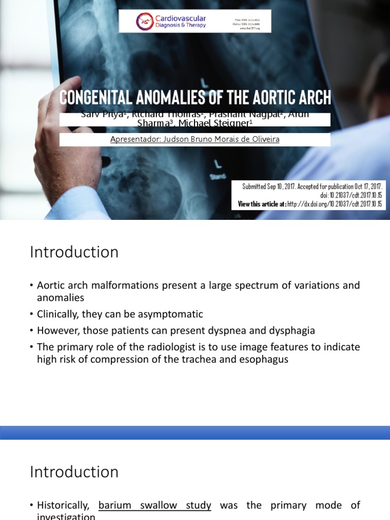 Aortic Arch Anomalies: Imaging Insights | PDF | Aorta | Heart Valve