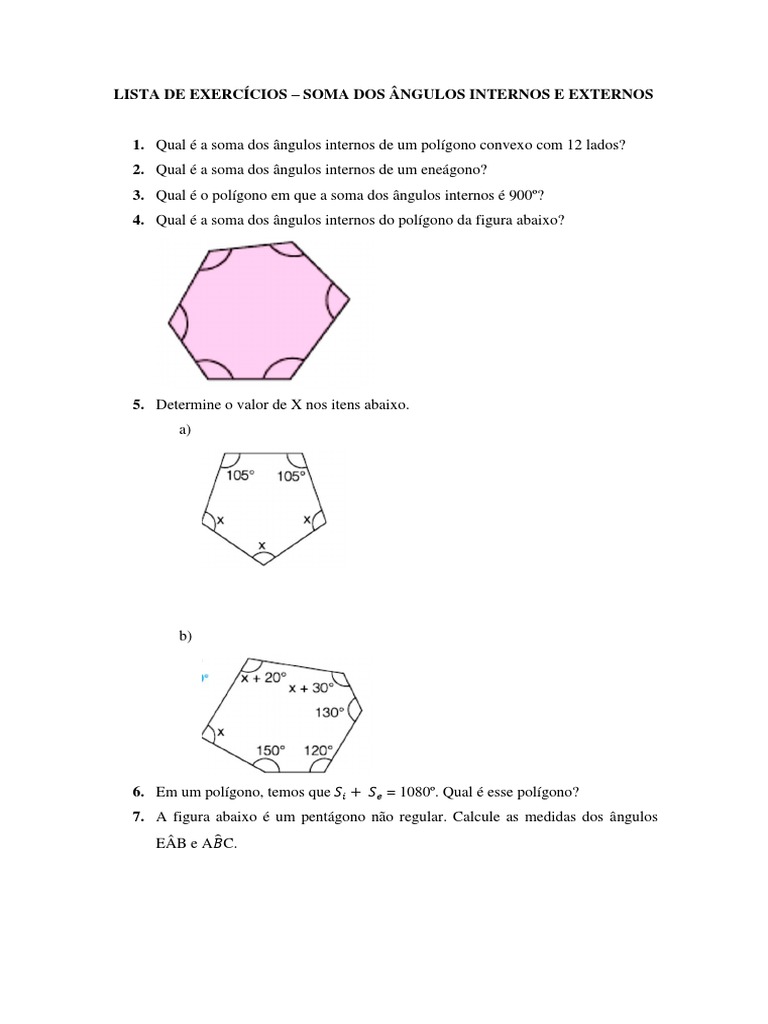 Lista de Exercício1 | PDF