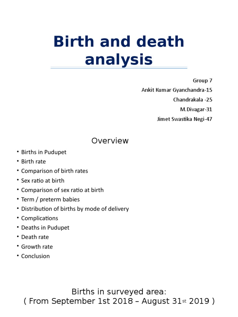 Birth and Death Rate Analysis | PDF | Birth Rate | Mortality Rate