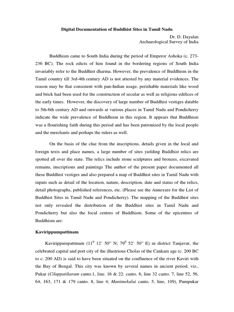 Digital Documentation of Buddhist Sites PDF | PDF | Indian Religions ...