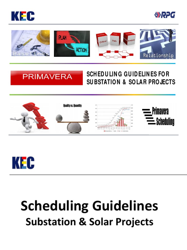 Primavera - Scheduling Guideline - 05!05!2017 (Complete PDF | PDF ...