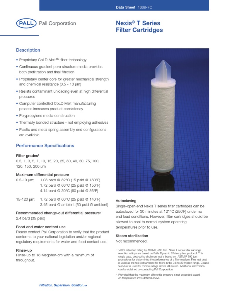 NEXIST | PDF | Filtration | Pressure Measurement