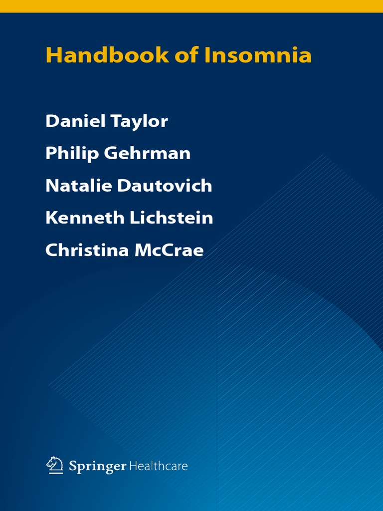 Handbook of Insomnia PDF | PDF | Sleep | Insomnia
