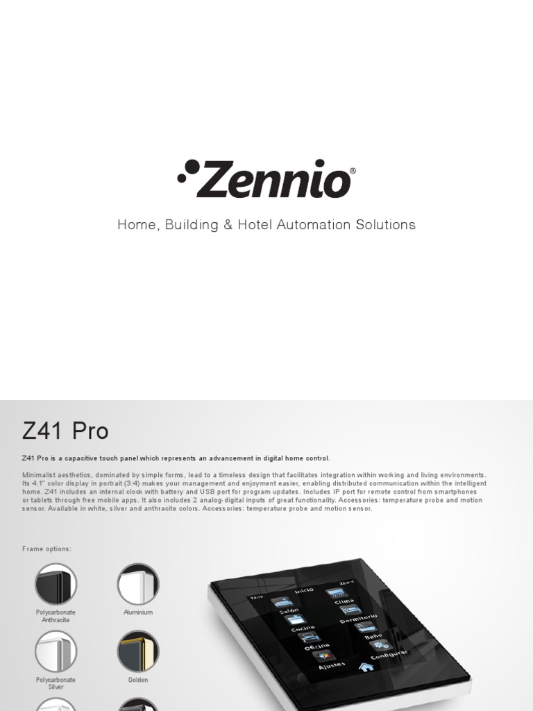 Zennio Catalogo 2016 en | PDF | Touchscreen | Thermostat