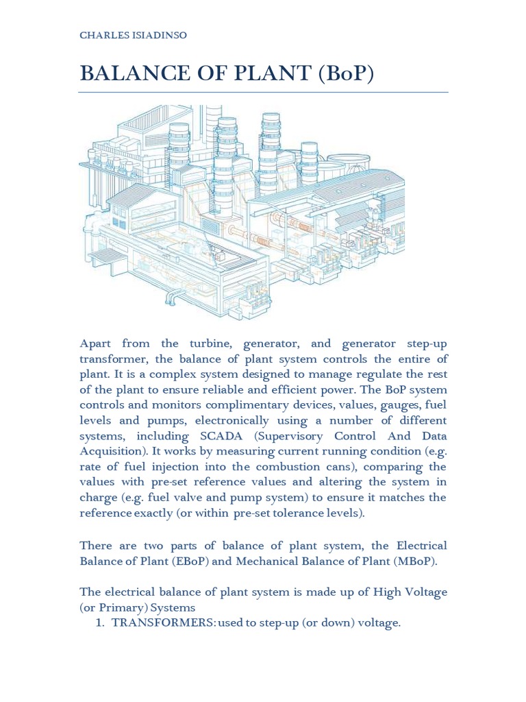 Balance of Plant (BoP) | PDF | Electric Motor | Alternating Current
