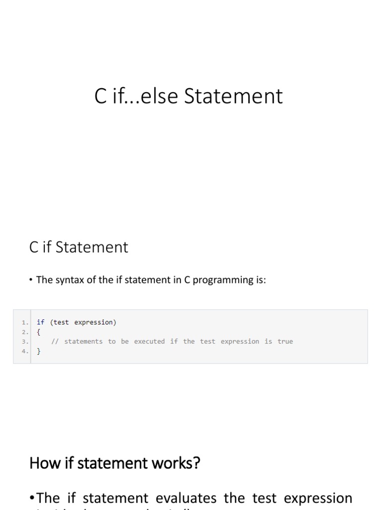 C - If Else | PDF | Computers