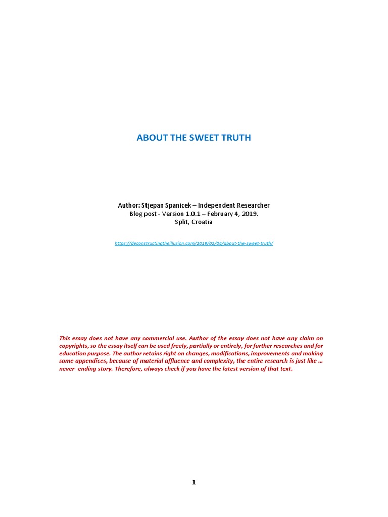 About The Sweet Truth - Version 1-0-1 | PDF | Truth | God