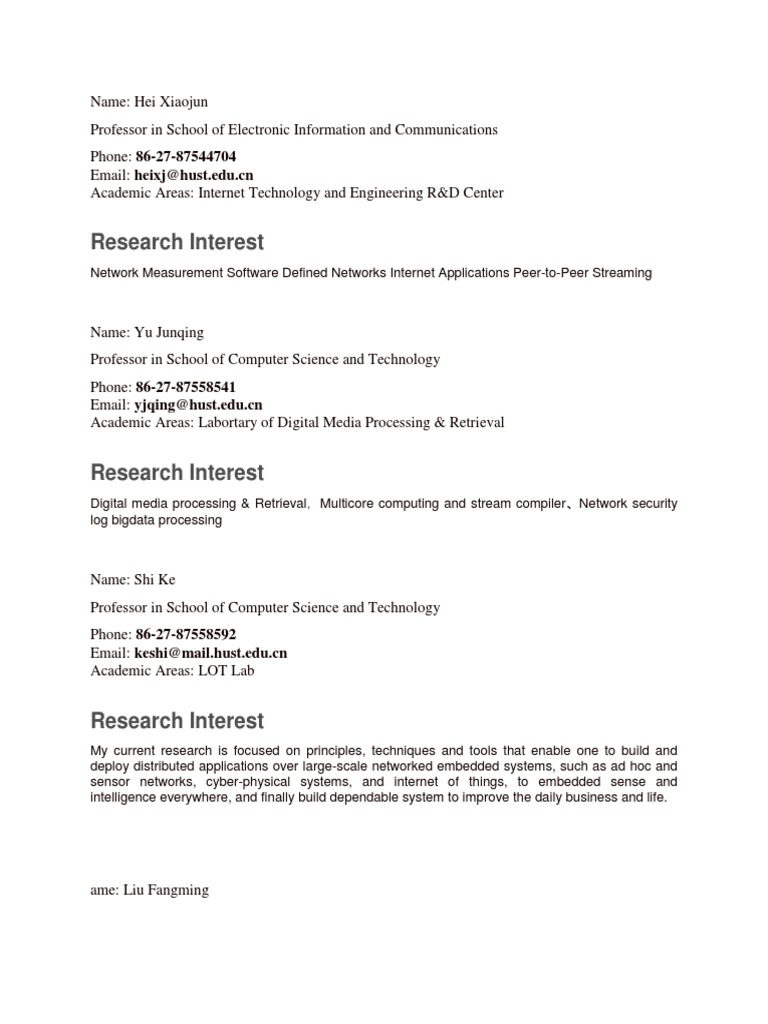 Hust Faculty | PDF | Computer Network | Computer Science