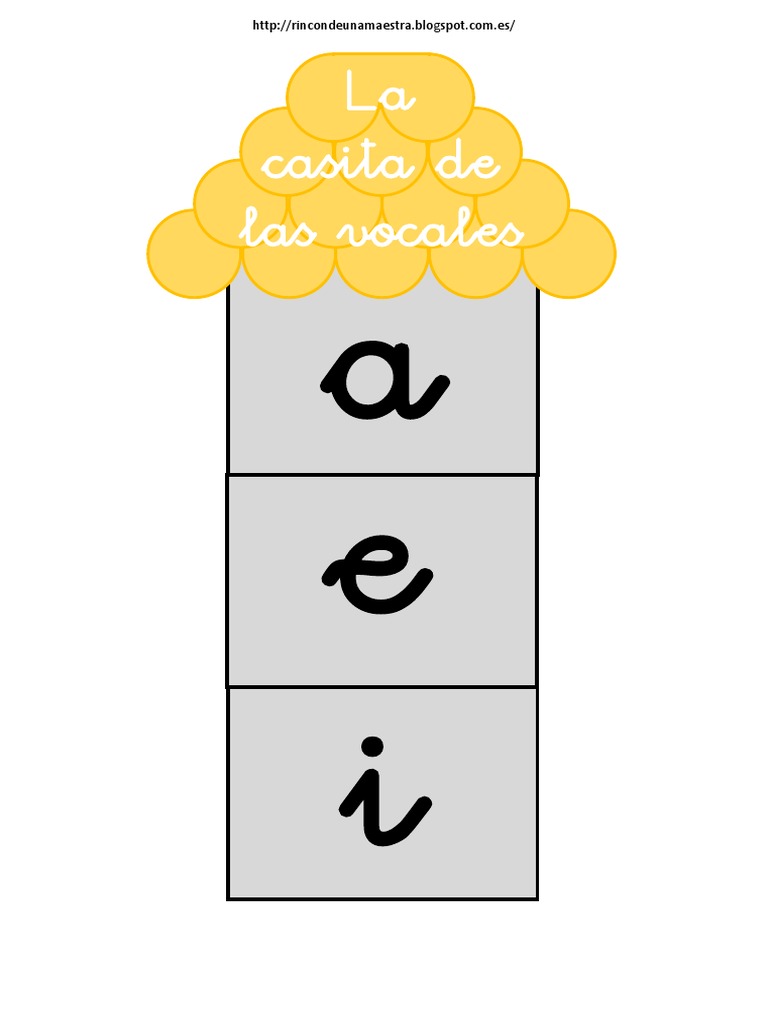 La Casita de Las Vocales Minúsculas - SÍLABAS PDF | PDF | Clásicos