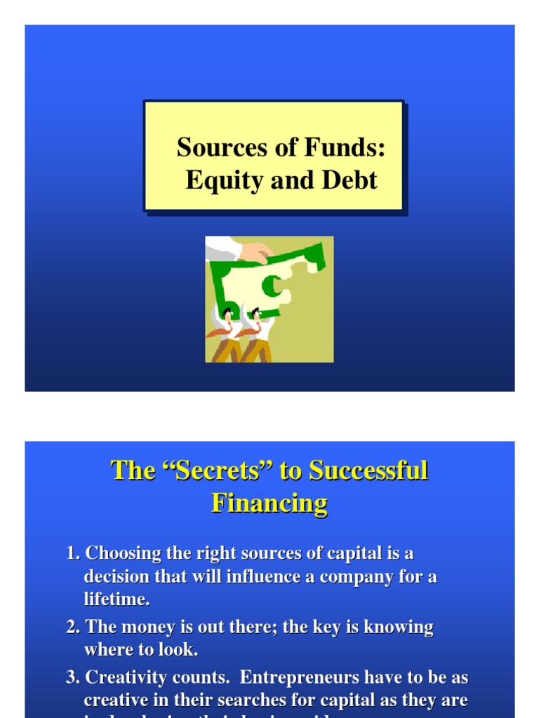 Sources of Funds: Equity and Debt | PDF