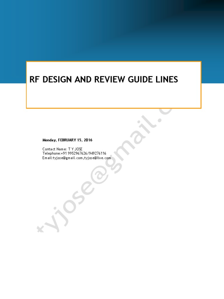 RF Design and Review Guidelines 160216082106 | Download Free PDF ...